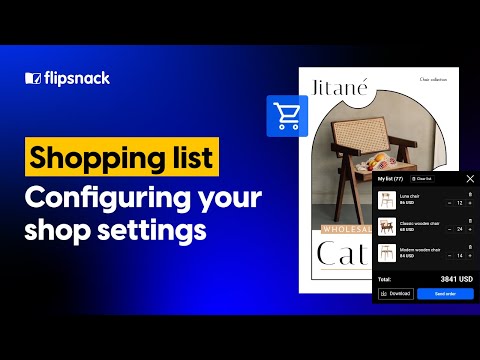 Shopping List: Configuring your shop settings | Flipsnack.com