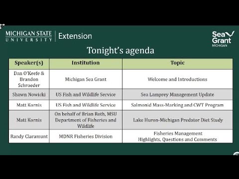 Lake Michigan and Huron virtual Fishery Workshop 050124 MDNR Management Updates Randy Claramunt