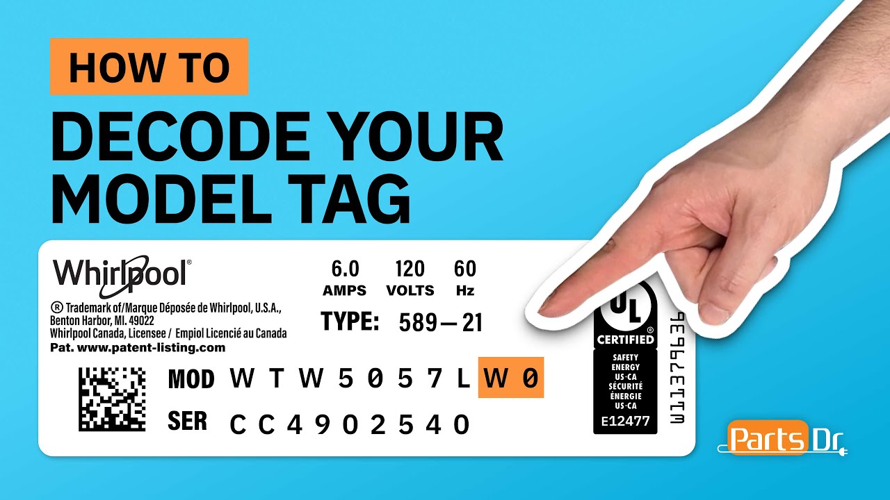 Crack the Code! Deciphering Your Whirlpool, Maytag, or Amana Washer Model Tag