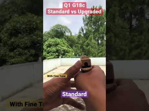 Q1 G18c Springer Airsoft Standard vs Upgraded "accuracy comparison"