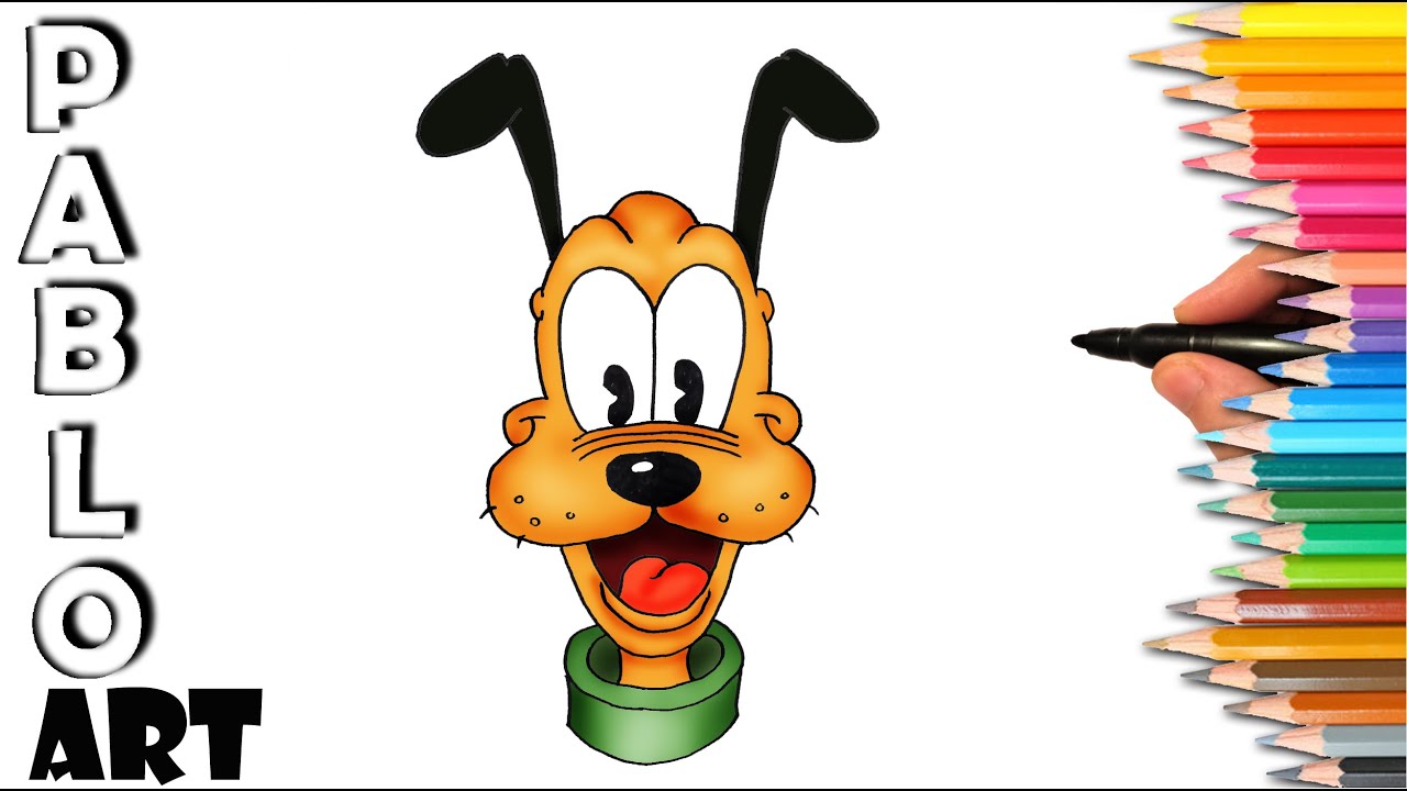 How to Draw Pluto Face from Mickey Mouse | Learn to Draw  step by step