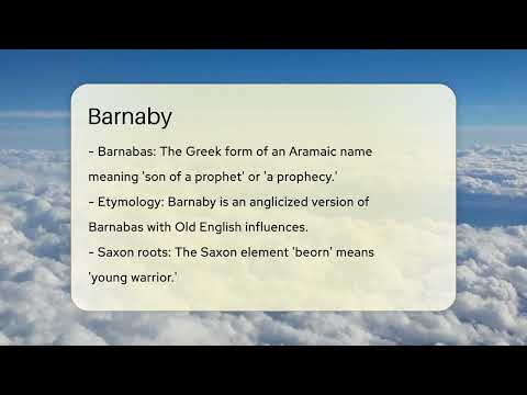 Barnaby - Baby Boy Name Meaning, Origin & Popularity - RandomNames.com