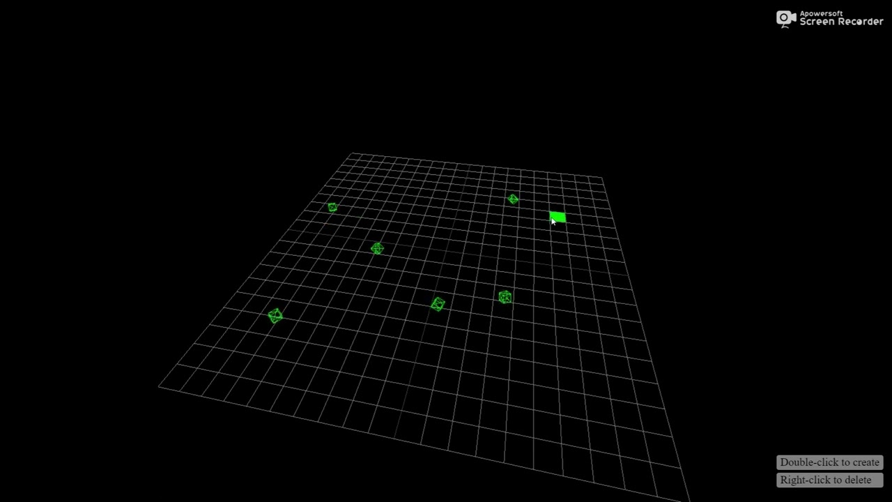 Create element on grid by mouse click | Three.js