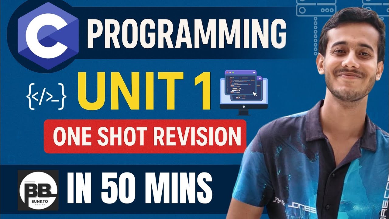 C Programming Unit 1 | All Basic Concepts of C Language (Beginner Friendly)