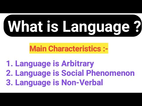 What is Language and its characteristics in short || definition of language || language in English