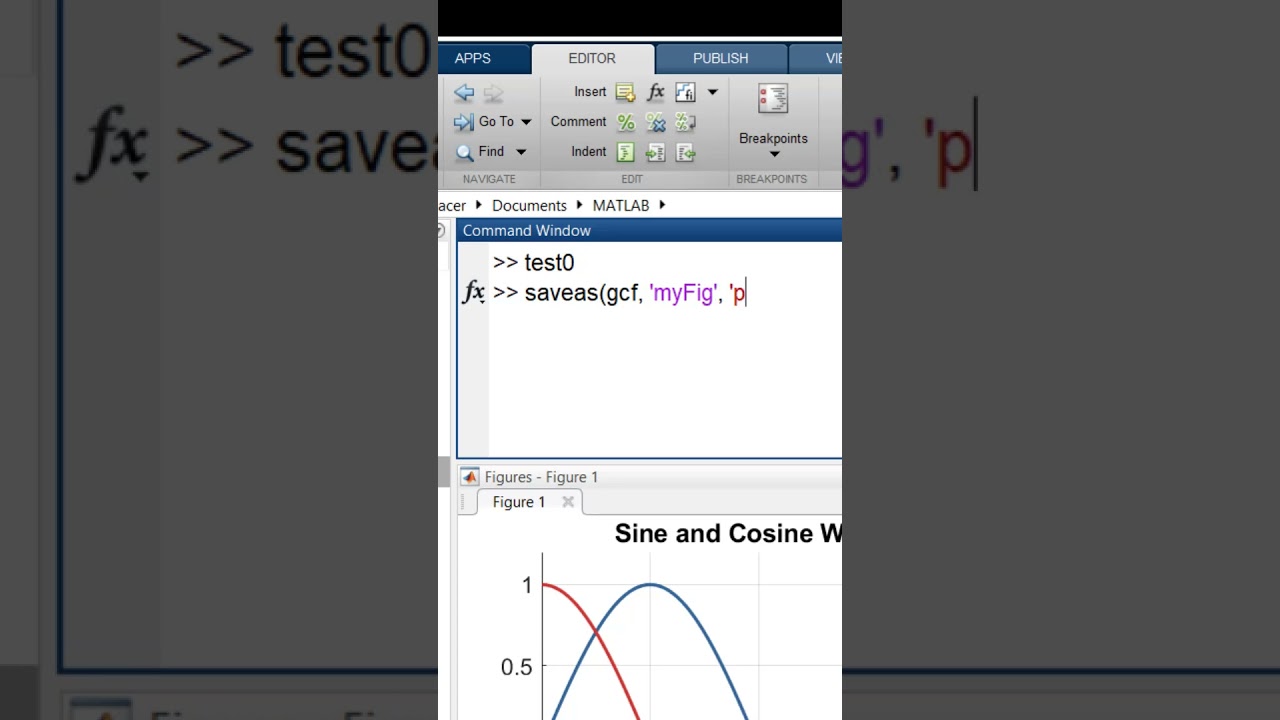 MATLAB Tutorial: How to Save a Figure with the Saveas Function