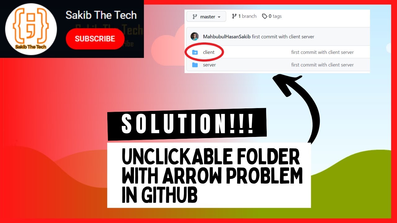 Pushing only one side of Full stack application (unclickable folder with arrow problem in Github)
