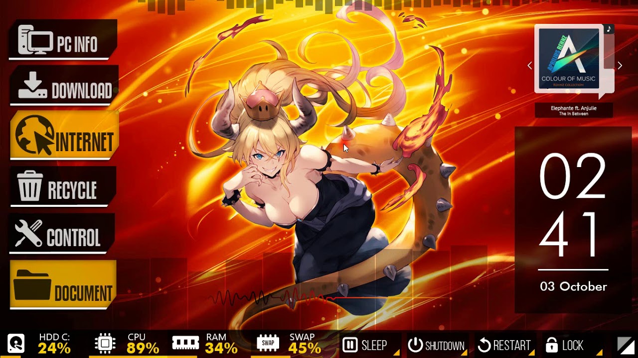 Kuppahime (Bowsette) Rainmeter