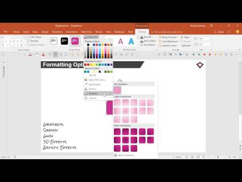 Formatting Options Shape Effects Advanced PowerPoint Tutorial