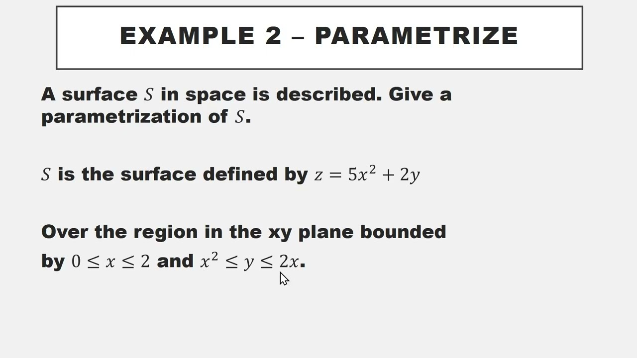 5. Parameterized Surfaces and Surface Area
