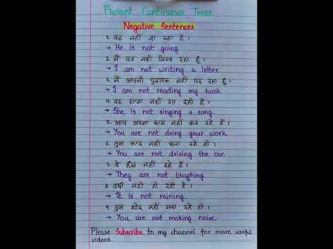 Negative Sentences-Present Continuous Tense #shorts#viral#trending#subscribe#shortvideo#english