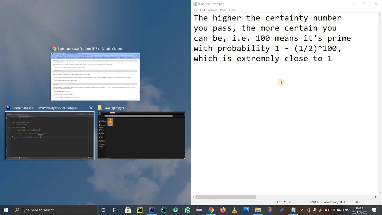 JAVA PRIMALITY TEST | HACKERRANK SOLUTION | JAVA BIGINTEGER CLASS