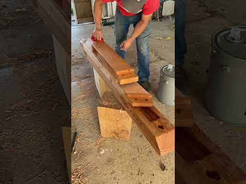 Heritage Natural Finish on this Douglas fir😍 #timberframe #woodworking #carpentry #timberframing