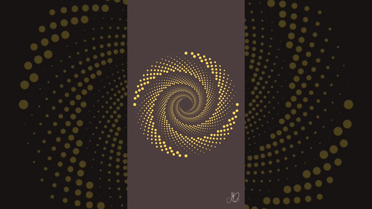 Circle transformed in a dotted spiral🌀🎨 #illustration #illustratortutorial #wallpaper #wallpapers