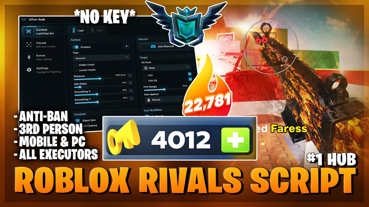 Rivals Script — NO KEY, Auto Farm, Aimbot, Silent Aim, Max Level, Farm Rank (BEST)