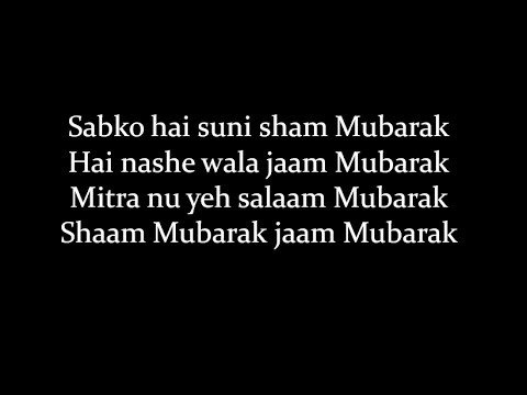 (LYRiCS)Mubarakan Title Song Lyrical Video – BADSHAH , Yash , Juggy D