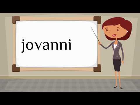 How do you say 'Jovanni' in Spanish?