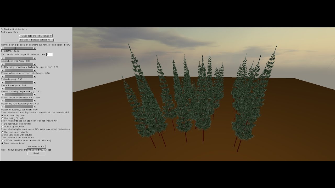 Interactive Visualization of Douglas Fir Forest Growth Using 3-PG Short Video