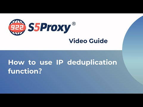 How to use IP deduplication function?