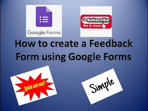 How to create Feedback Form in Google Forms || Understands easily for a beginner ||