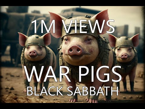 War Pigs by Black Sabbath, but every lyric is an AI generated image