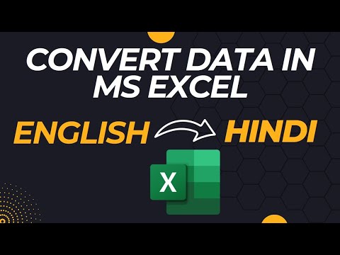 Convert English Data to Hindi in Excel | Effortless Data Translation | Rohit Narang
