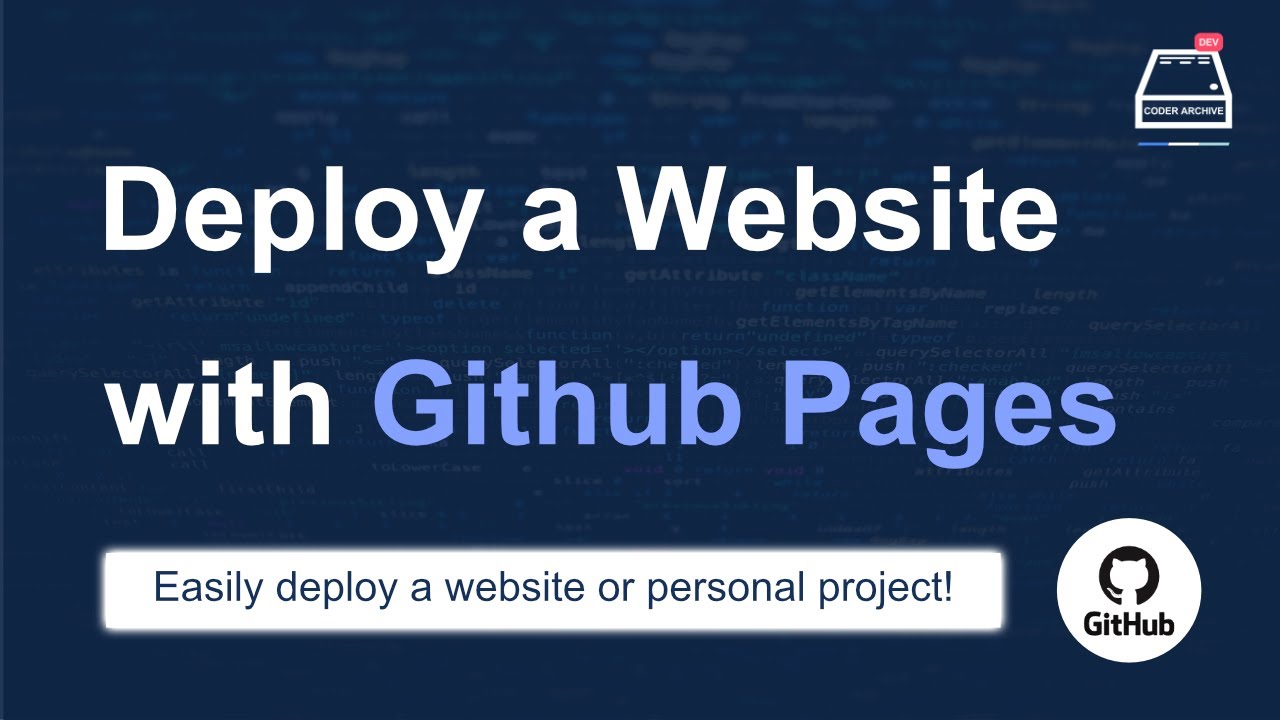 Deploy a website with Github Pages