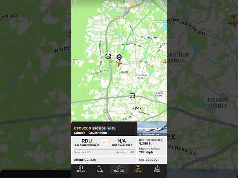 Government of Canada Airbus CC-330 Husky [330002] taking off from RDU Airport