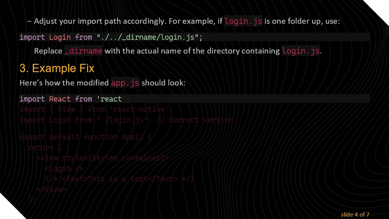 Solving the React Native Import Error: How to Properly Import Components in Your App