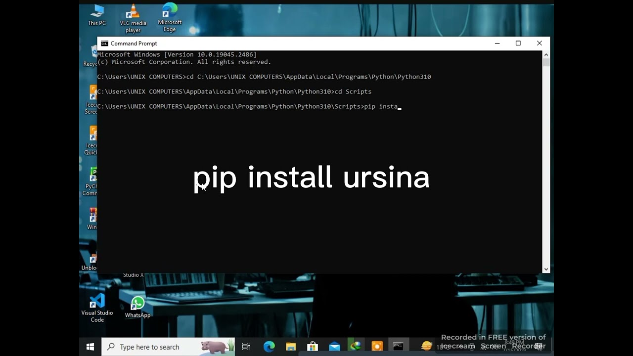 How to install ursina.