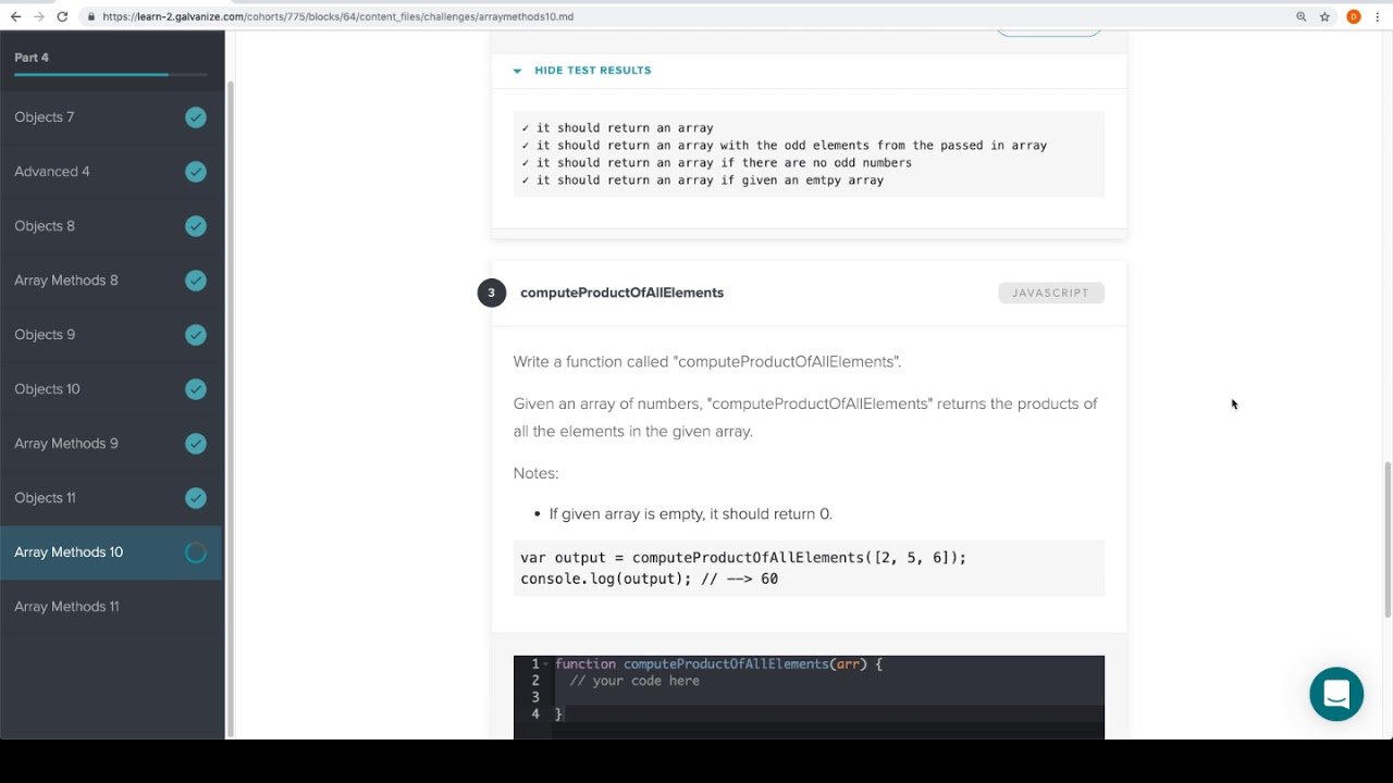 Module 1-  Array Methods 10