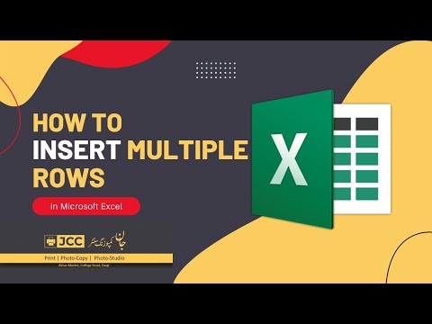 How to Insert Multiple Rows in Excel | Jan Composing Centre