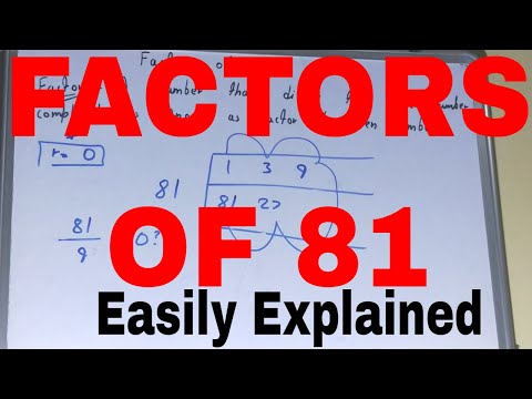 Factor of 81|How to find factors of 81|Find all the factors of the number 81|Find all factors of 81