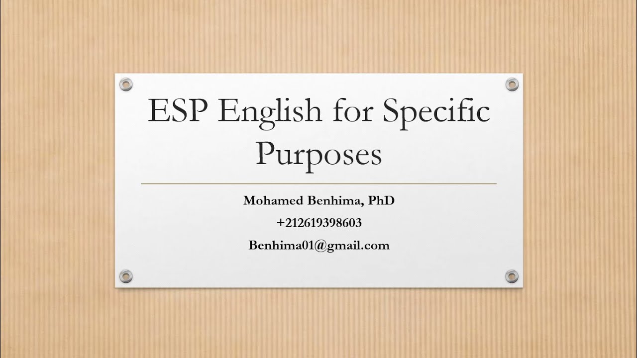 ESP main definitions