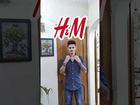 H&M SLIM FIT EASY IRON SHIRT FOR MEN | NAVY BLUE H&M SHIRT H&M INDIA #hm #casualshirts #menfashion