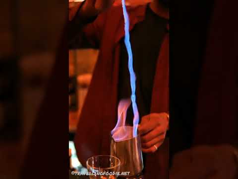 EPIC FLAMING COCKTAIL at Pastiche | Toronto, Ontario