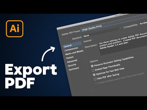 How to Export as PDF in Illustrator