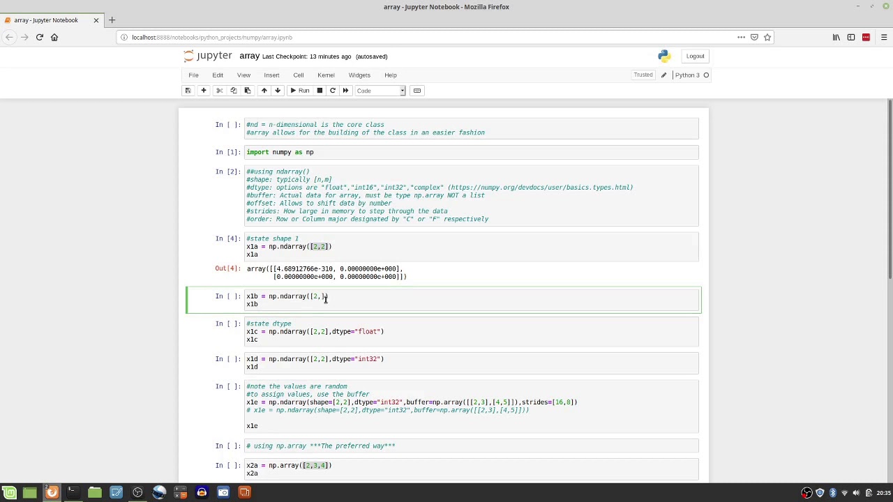 How to build an array in Python