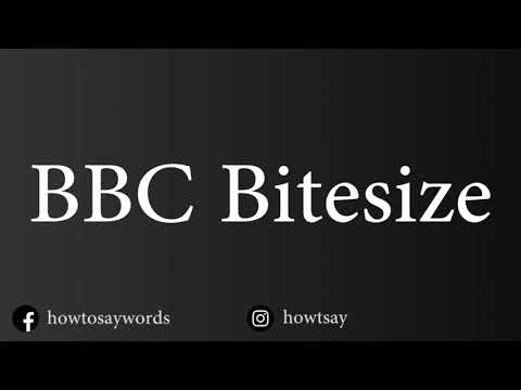 How To Pronounce BBC Bitesize