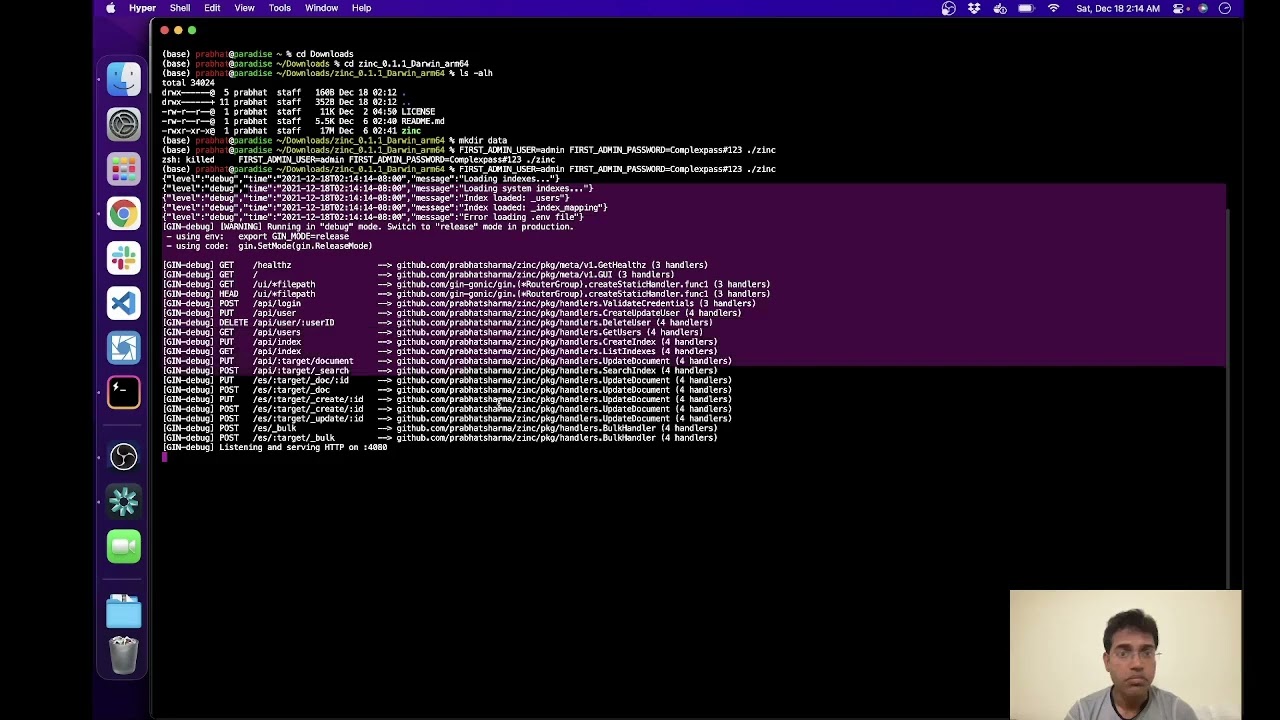 Zinc Search Engine Getting Started