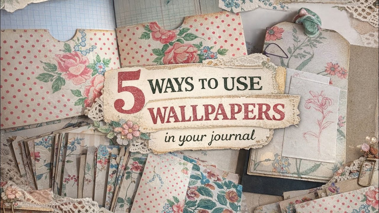 5 Ways To Use Wallpaper In Your Journal | Great For Beginners ￼