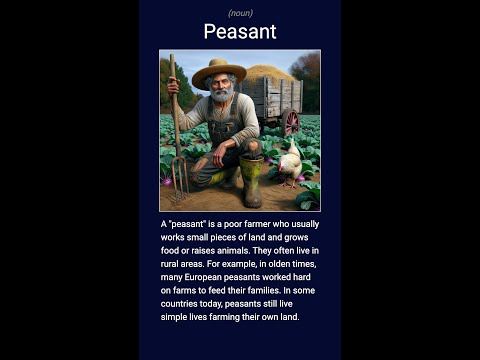 English word 'peasant' noun C1