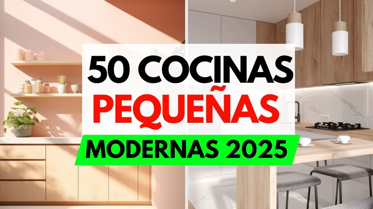 ✅ 50 IDEAS DE COCINAS PEQUEÑAS Y MODERNAS 2025