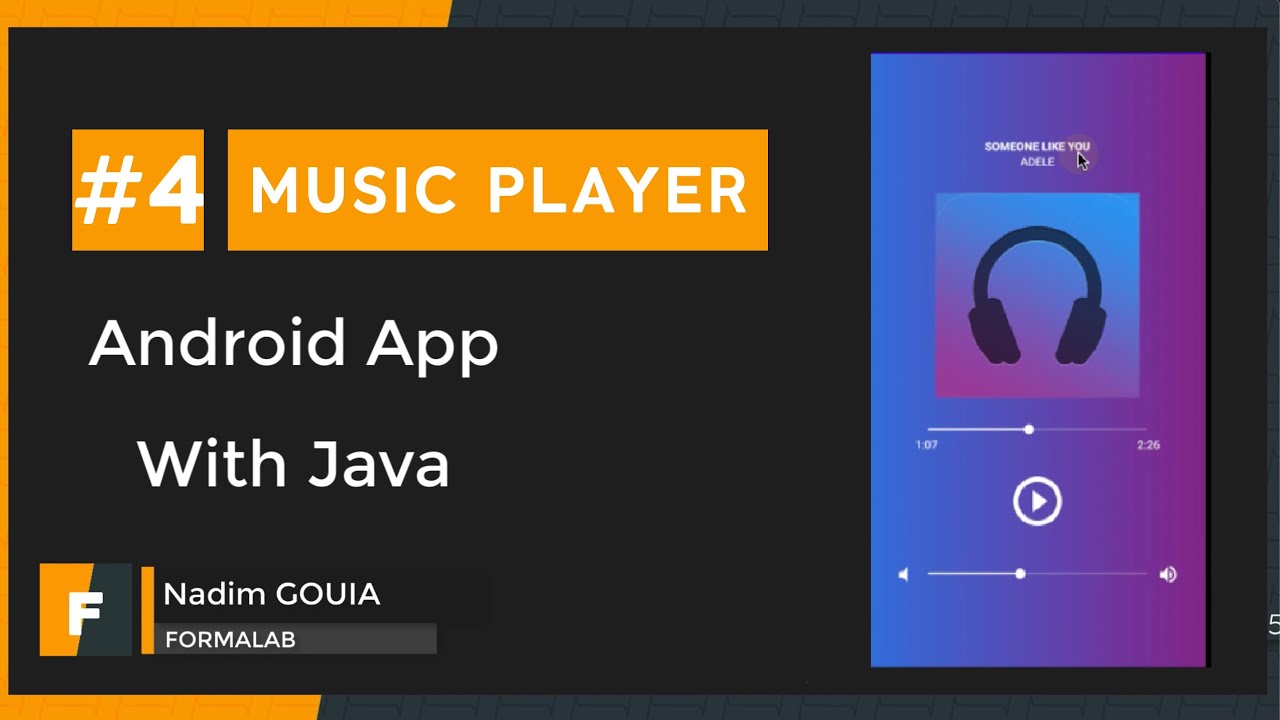 #4 Create Music Player Tutorial - Android Studio | Music control | تطبيق مشغل أغاني