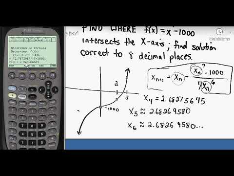 Newton's Method Calculator, f(x) = X^7 -1000