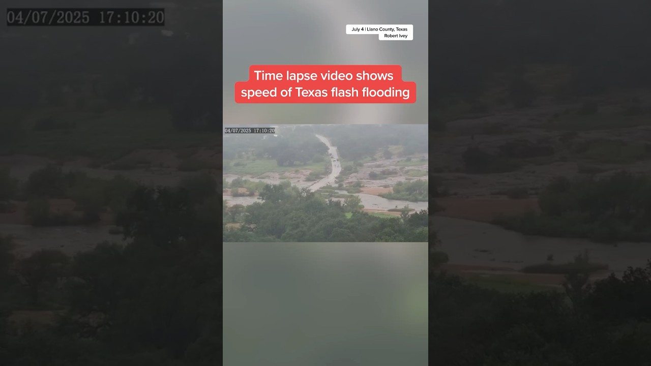 Time lapse video shows speed of Texas flash flooding