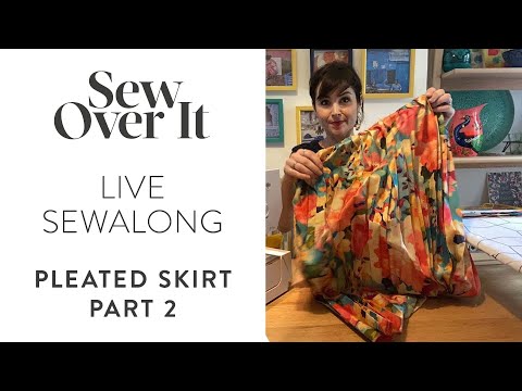 LIVE Sewalong: No-Pattern Pleated Skirt pt 2