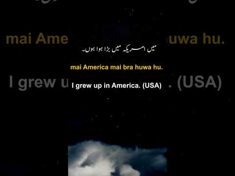I grew up in America #55 learn English And Learn Urdu Sentences | @Godealw