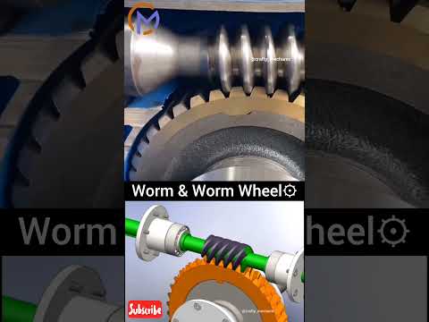 Worm gears: Small input, massive output! #mechanical principles | #simulation #mechanism #gear #cad