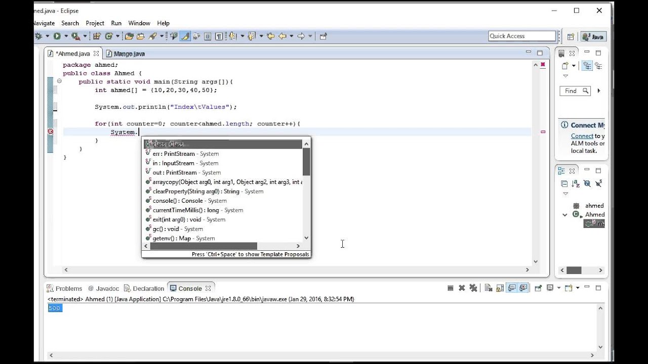 Java Programming Tutorial  27  Creating an Array Table